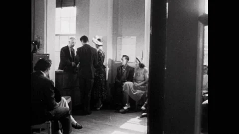 1950s: The marriage license bureau - a s... | Stock Video | Pond5
