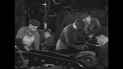1950S Assembly Line Stock Video Footage | Royalty Free 1950S Assembly ...