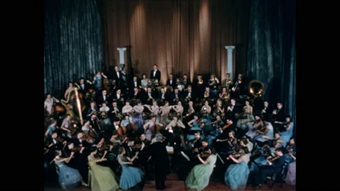 1950s: Musicians playing instruments. Co... | Stock Video | Pond5