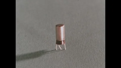 1950s: Small transistor stands on displa... | Stock Video | Pond5