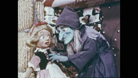 1950s: Stop-motion puppet animation- Gir... | Stock Video | Pond5