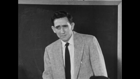 1950s: Teacher stands and speaks. Schoo... | Stock Video | Pond5