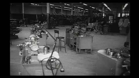 1950s United States Factory View of Empt... | Stock Video | Pond5