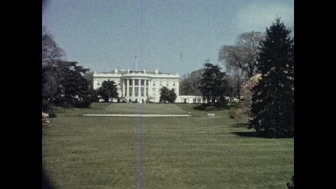 1950s: United States flag flies on top ... | Stock Video | Pond5