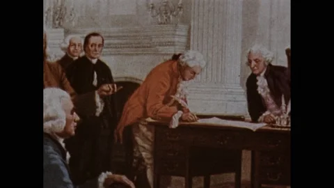 1950s: United States founding fathers si... | Stock Video | Pond5