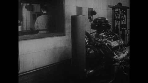1950s: UNITED STATES: Machine runs. Anim... | Stock Video | Pond5