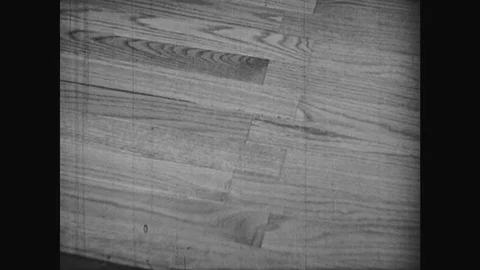 1950s: Wooden floor. Well decorated roo... | Stock Video | Pond5