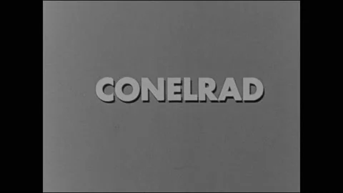 1950s: The word: "Conelrad" appears. Ill... | Stock Video | Pond5