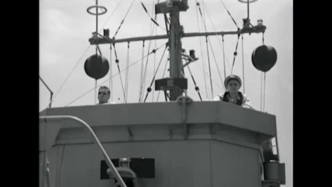 1951 - The Captain and Commodore of a US... | Stock Video | Pond5
