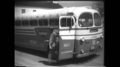 1951 - US Army inductees arrive to repor... | Stock Video | Pond5