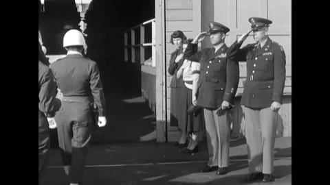 1951- US military caskets on motorized c... | Stock Video | Pond5