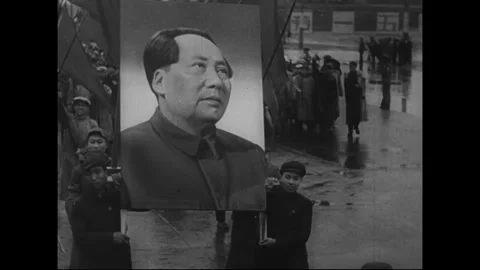 1952 Beijing May Day Parade honoring Mao... | Stock Video | Pond5