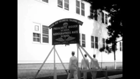 1952 - Training at the Parachute Riggers... | Stock Video | Pond5