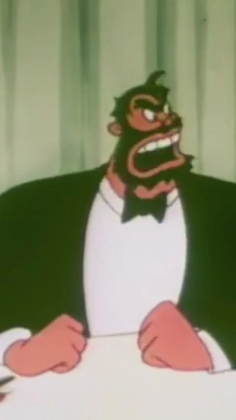 1954 - In this animated film, Bluto mumb... | Stock Video | Pond5