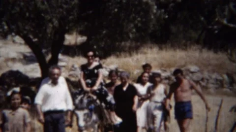 1954: Big happy Italian family together ... | Stock Video | Pond5