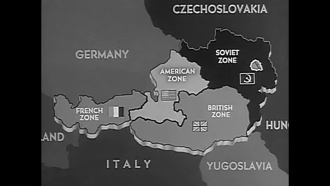 1955 - Vienna is shown in the Soviet Zon... | Stock Video | Pond5