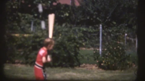 Kids Playing Baseball Old Vintage Stock Footage ~ Royalty Free Stock ...