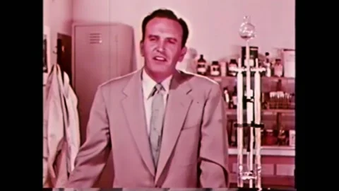 1956 - In this documentary, a scientist ... | Stock Video | Pond5