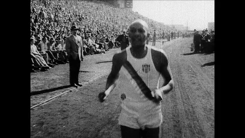 1956-Jesse Owens / Lap of Honor / Olympi... | Stock Video | Pond5