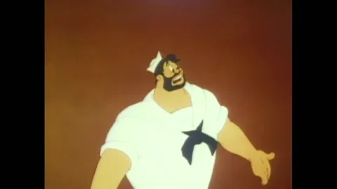 1957 - In this animated film, Olive Oyl ... | Stock Video | Pond5