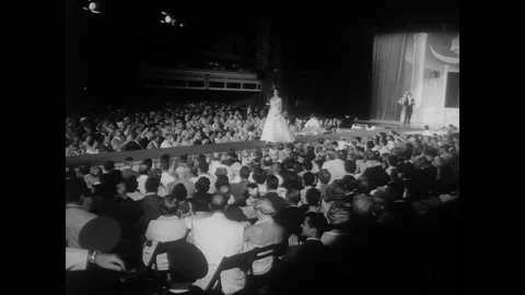 1957 - Charlotte Sheffield is crowned Mi... | Stock Video | Pond5