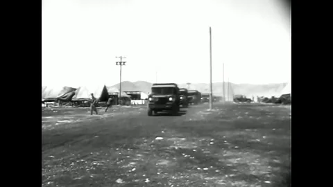 1957 - The first Pentomic unit sets up c... | Stock Video | Pond5