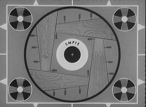 1957, Television Resolution Test Pattern... | Stock Video | Pond5