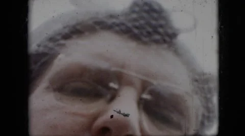 1957: woman's face with white netting ve... | Stock Video | Pond5