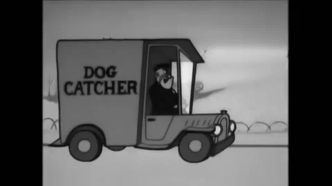 1958 - In this animated film, a dog catc... | Stock Video | Pond5