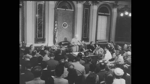 1958 - President Eisenhower voices his c... | Stock Video | Pond5