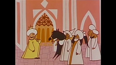 1960 - In this animated film, a Persian ... | Stock Video | Pond5