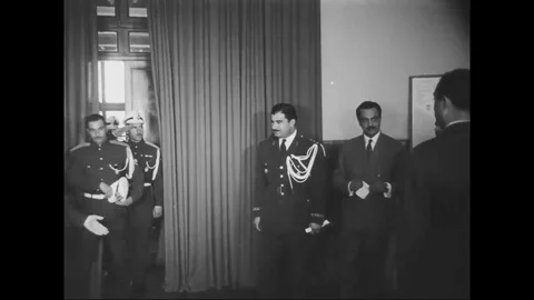 1960 - Middle Eastern military officers ... | Stock Video | Pond5