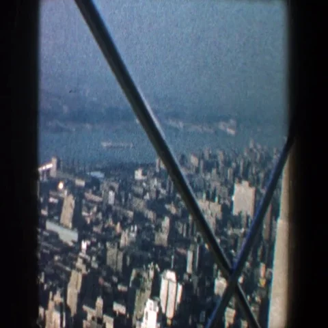 1960: view of a city from a skyscraper w... | Stock Video | Pond5
