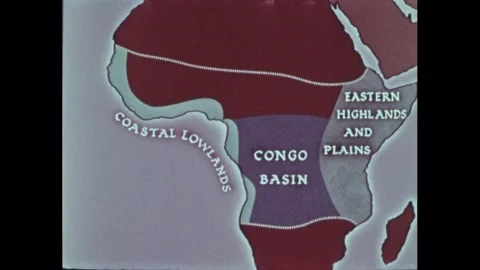 1960s: Animated map of Africa. Lines an... | Stock Video | Pond5