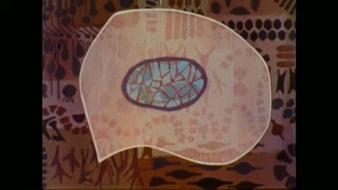 1960s: animation of a cell. Cell moves. ... | Stock Video | Pond5