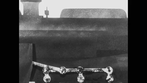 1960s: Animation. Mouse waves. Train l... | Stock Video | Pond5