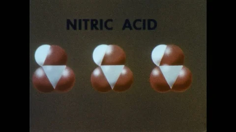 1960s: Animation. Text reads "NITRIC AC... | Stock Video | Pond5