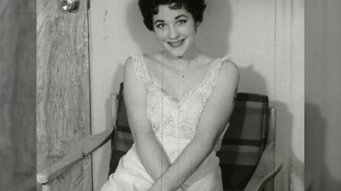 1960s Beautiful Young Woman Model Posing... | Stock Video | Pond5