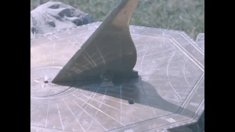 1960s: Close up of sundial. | Stock Video | Pond5