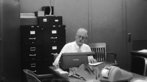 1960s Corporate Job PAPERWORK Busy Offic... | Stock Video | Pond5