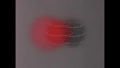 1960s: Diagram of the hydrogen proton. A... | Stock Video | Pond5