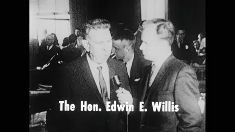 1960s: Edwin E. Willis being interviewed... | Stock Video | Pond5