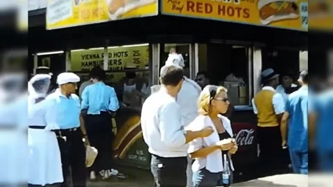 1960's Footage of People Eating Red Hots... | Stock Video | Pond5