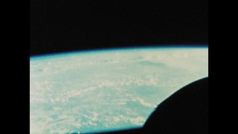 1960s: Gemini command module floats in E... | Stock Video | Pond5