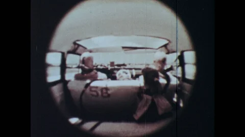 1960s: Interior of crash test dummies in... | Stock Video | Pond5