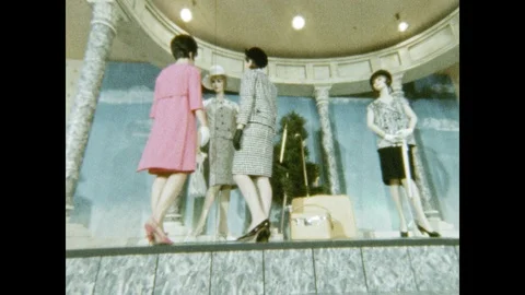 1960s: Low angle, women step onto stage ... | Stock Video | Pond5