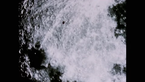 1960s: Pan across photo of moon. Image o... | Stock Video | Pond5