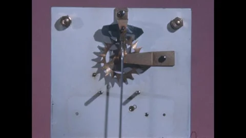 1960s: Pendulum swings on mechanical dev... | Stock Video | Pond5