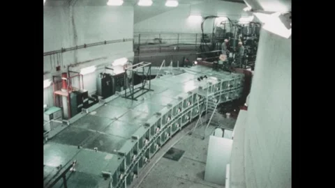 1960s: People working on the particle ac... | Stock Video | Pond5