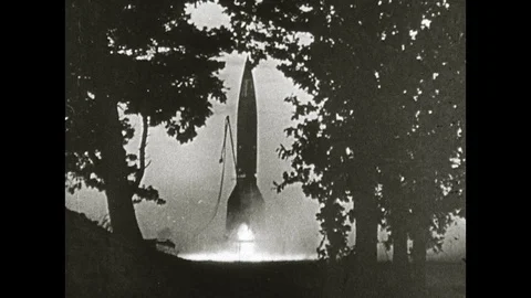 1960s: Rocket launching. Nazi soldiers, ... | Stock Video | Pond5